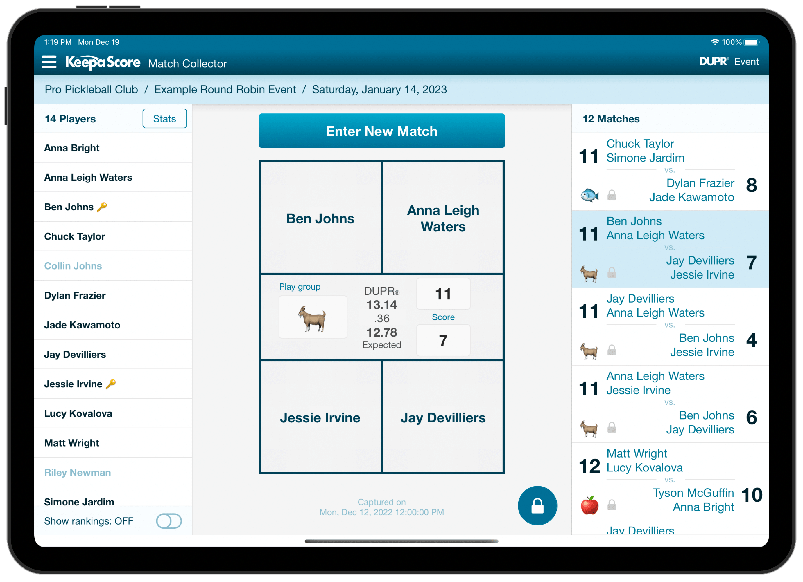 KeepaScore: Pickleball Edition